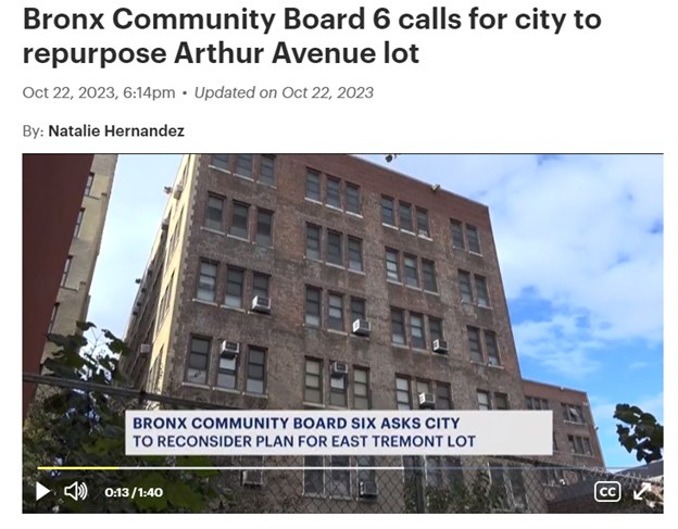 News – Bronx Community Board 6